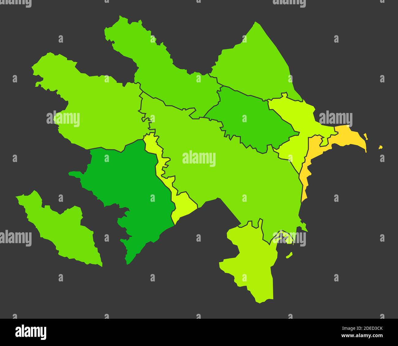 Azerbaijan population heat map as color density illustration Stock ...