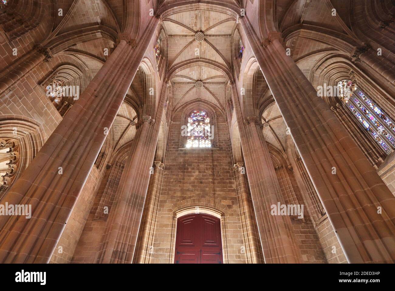 BATALHA, PORTUGAL - MAY 22, 2018: Interior view of the church at ...