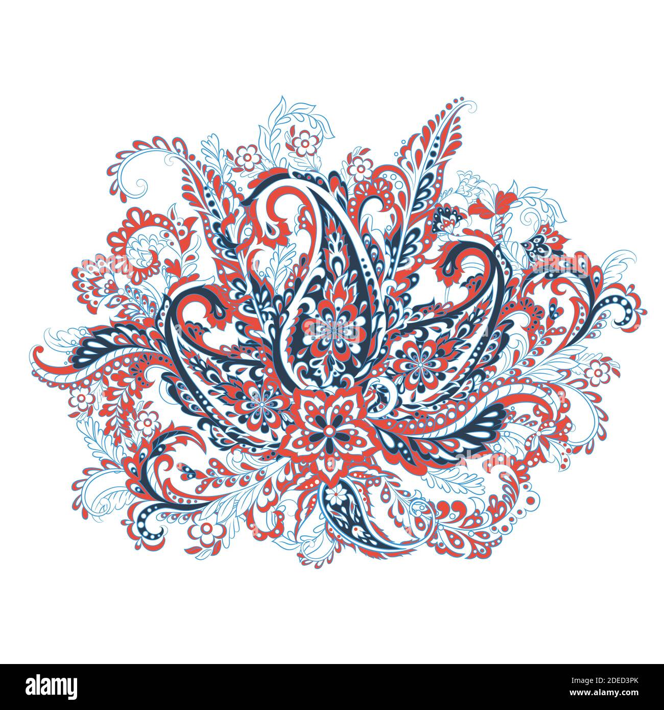 Paisley colorful ornament. Isolated Vector illustration Stock Vector ...