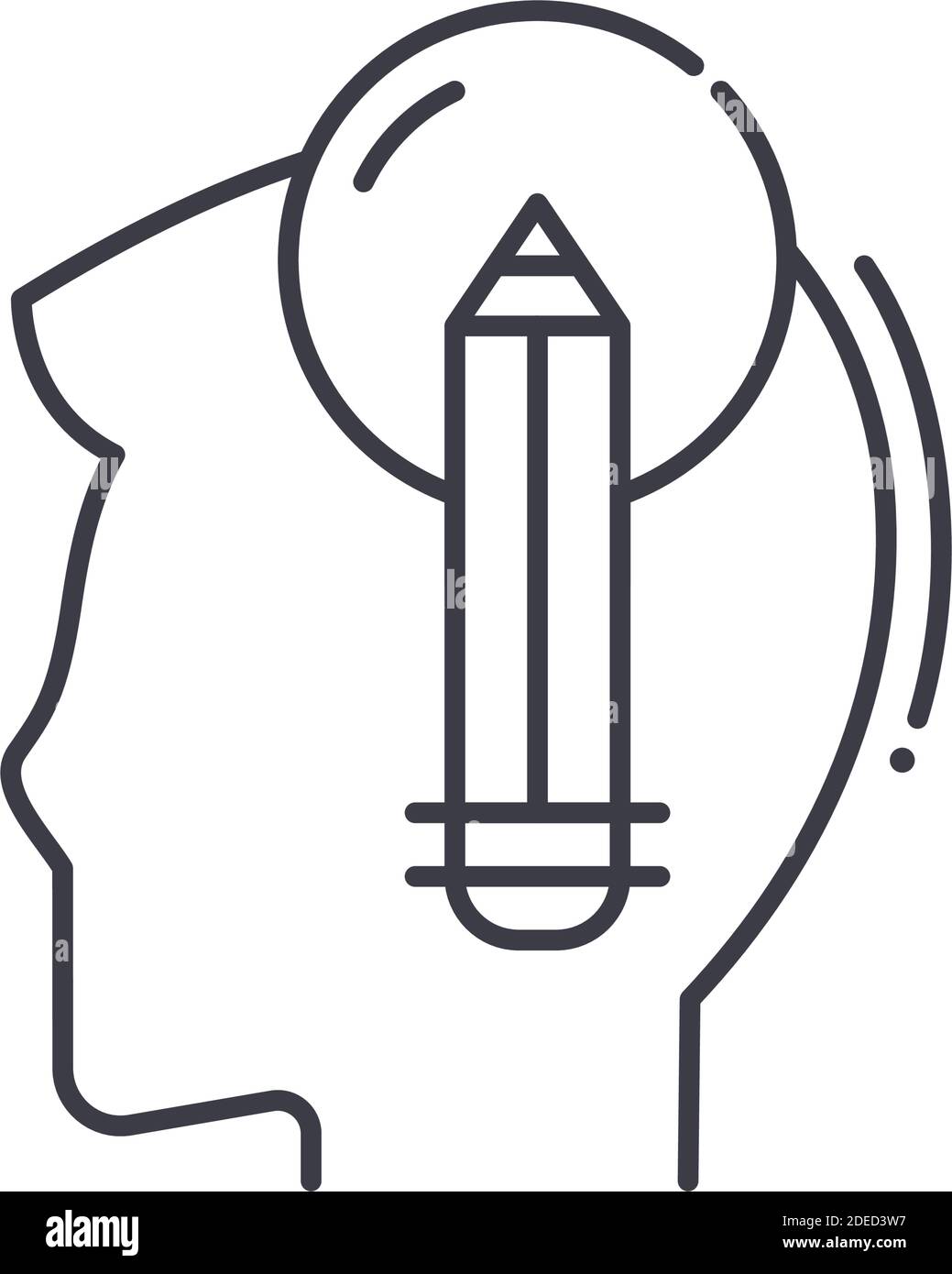 Idea generation icon, linear isolated illustration, thin line vector ...