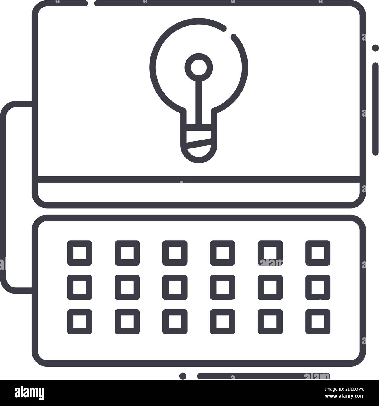 Idea management icon, linear isolated illustration, thin line vector ...