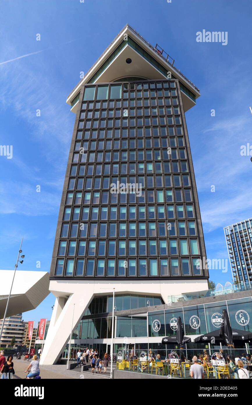AMSTERDAM, NETHERLANDS - JULY 9, 2017: A'Dam Toren building in ...