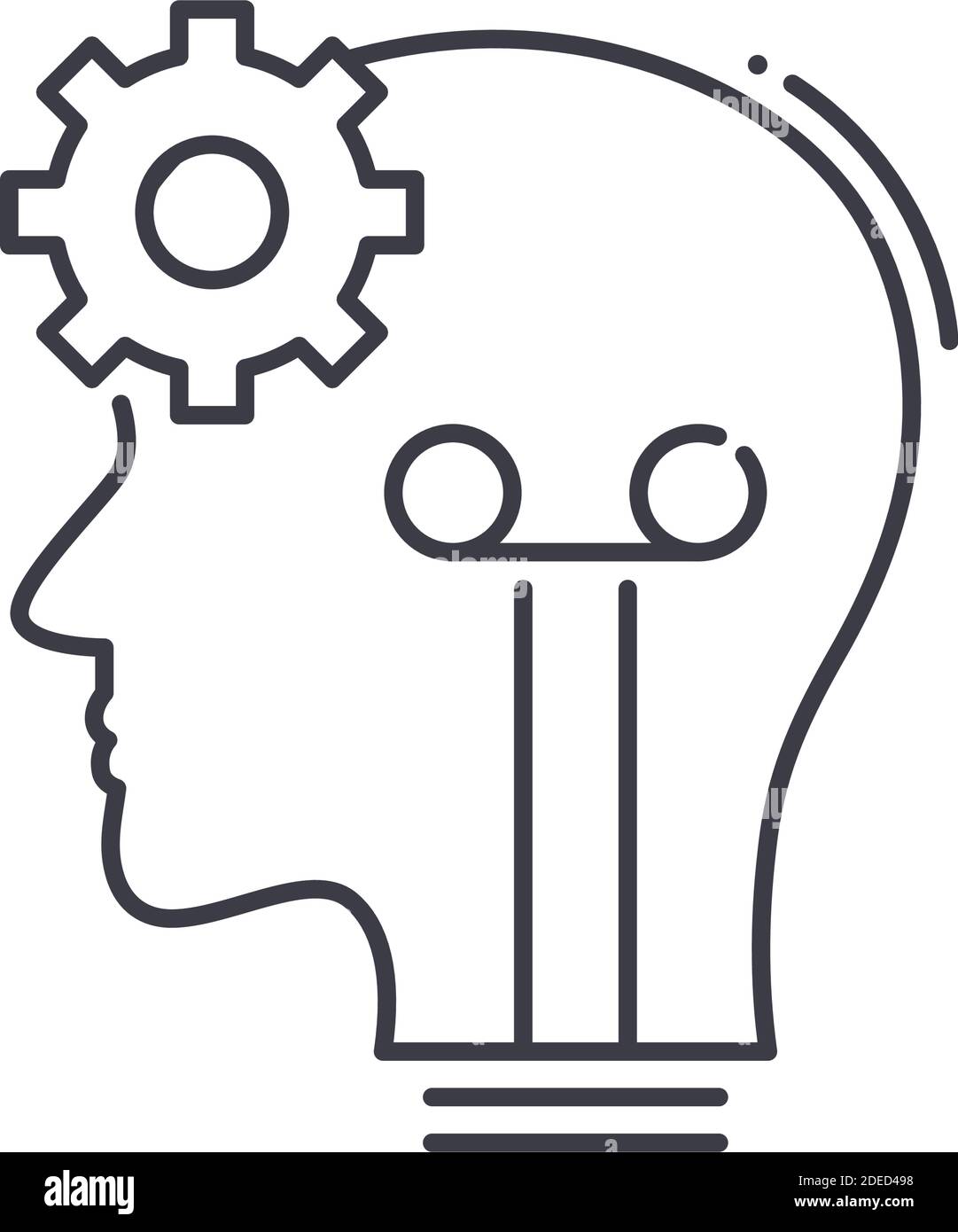 Idea process icon, linear isolated illustration, thin line vector, web ...