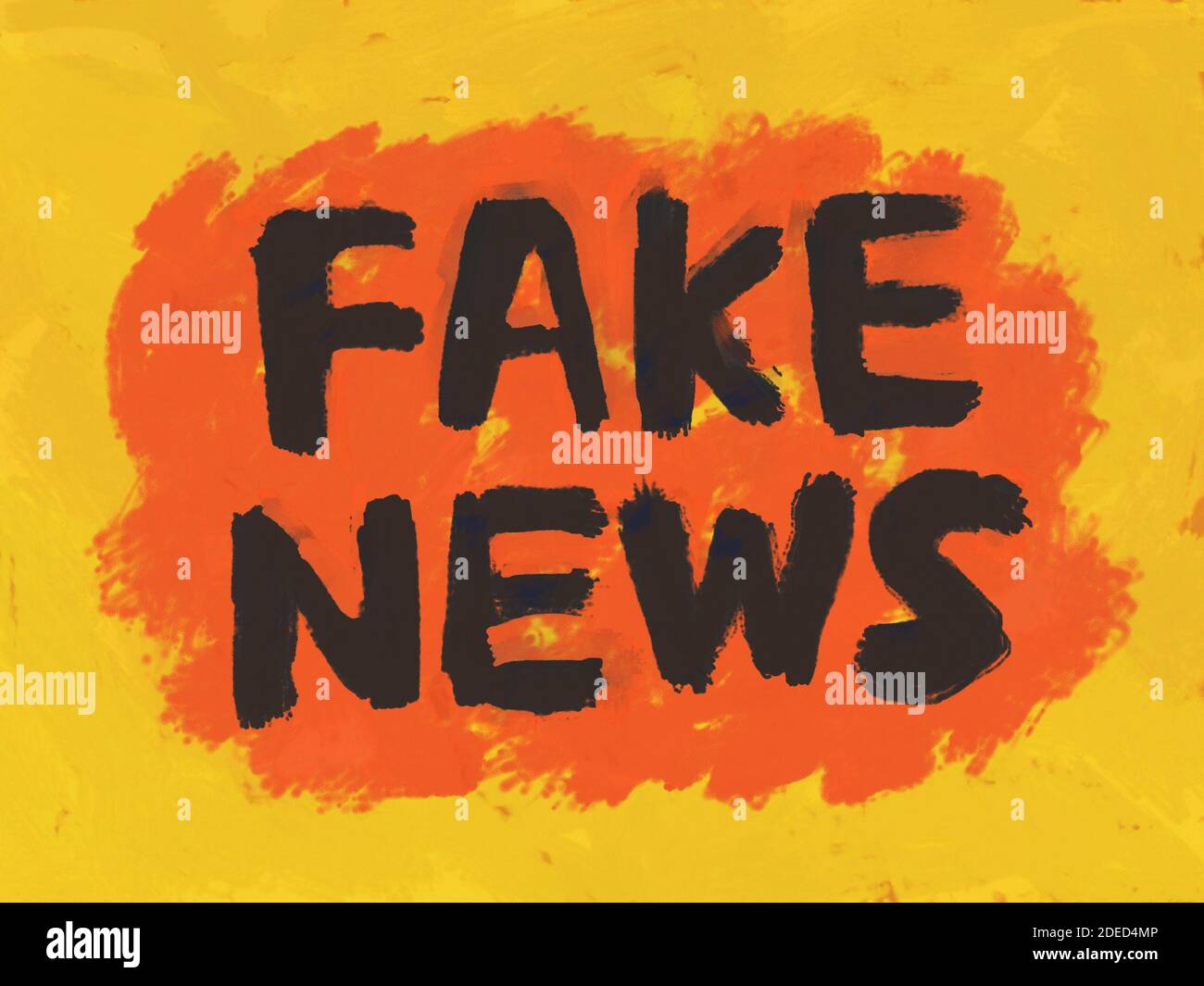 fake news concept hand painted texture Stock Photo - Alamy