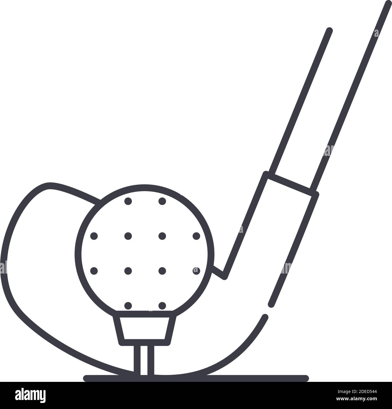Golf game icon, linear isolated illustration, thin line vector, web ...