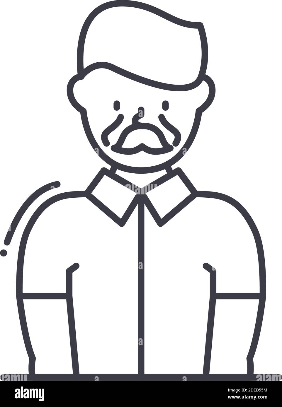 Grandfather icon, linear isolated illustration, thin line vector, web ...