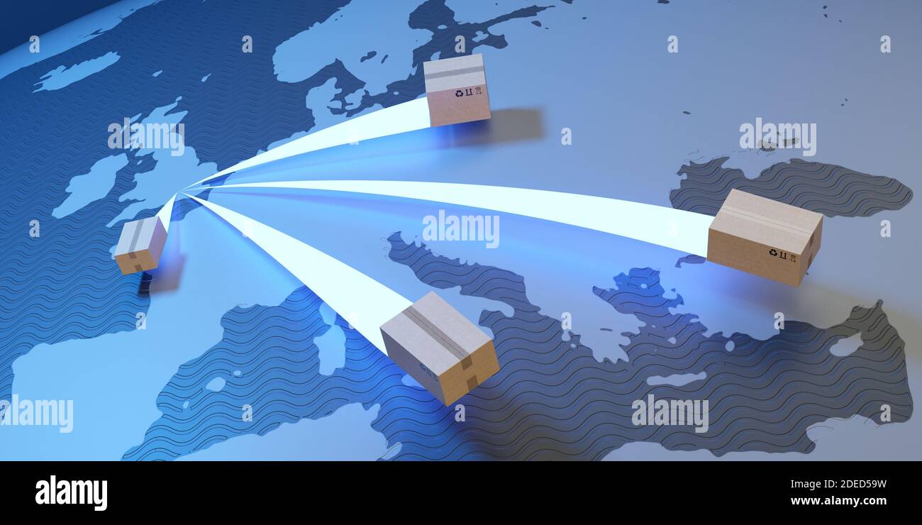 Shipping routes map of britain hi-res stock photography and images - Alamy