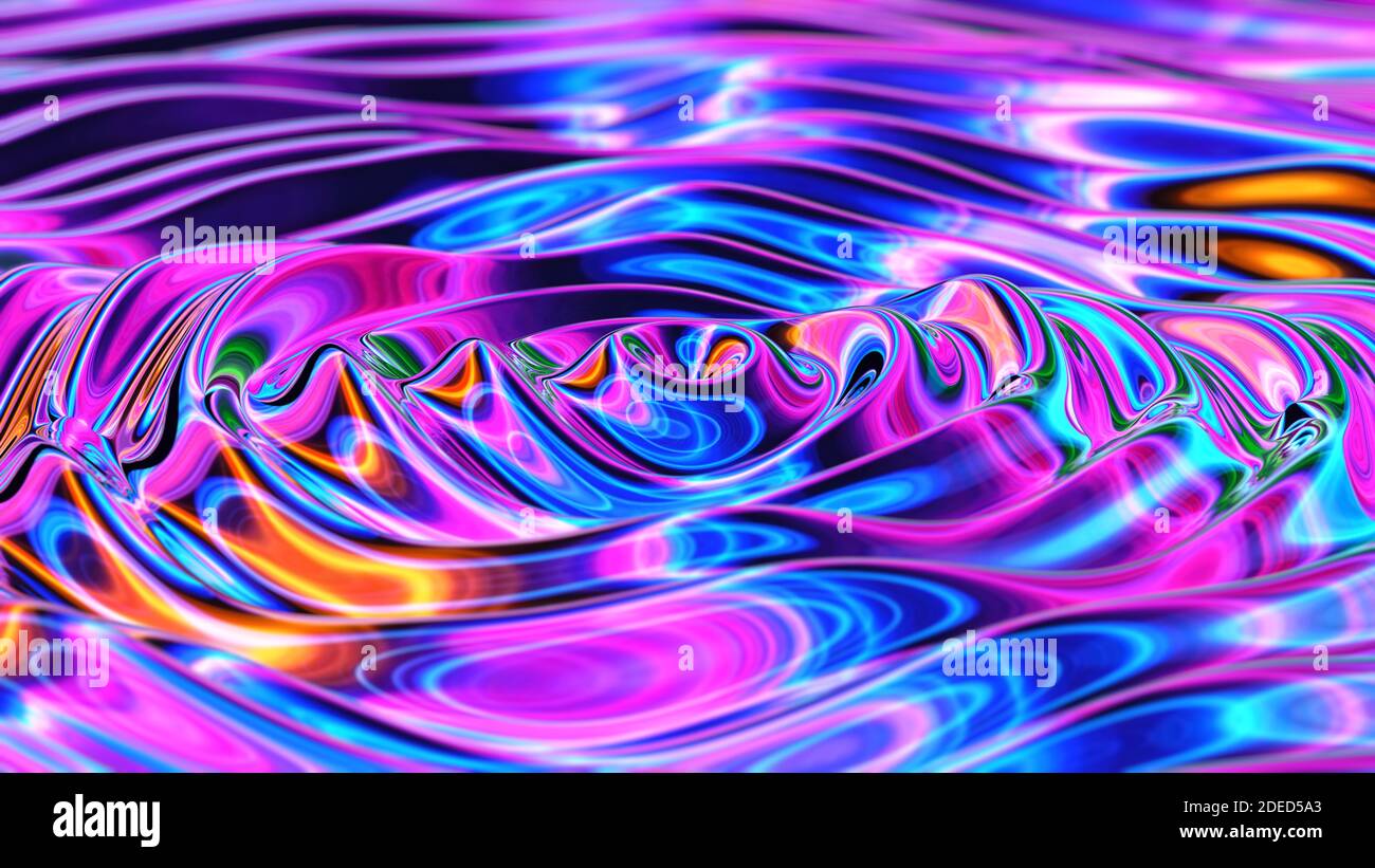 Reflective waves of intense and incredible colors Stock Photo - Alamy