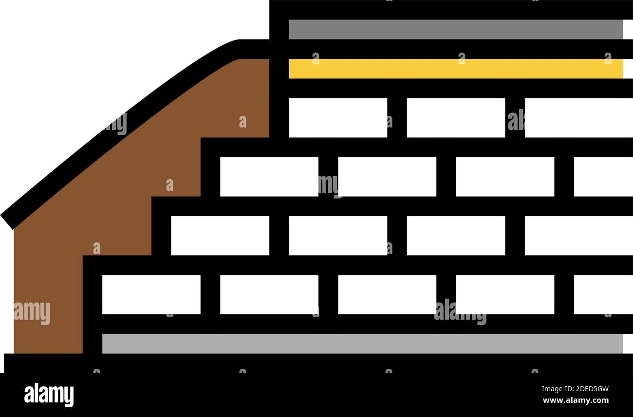 embankment construction color icon vector illustration Stock Vector ...