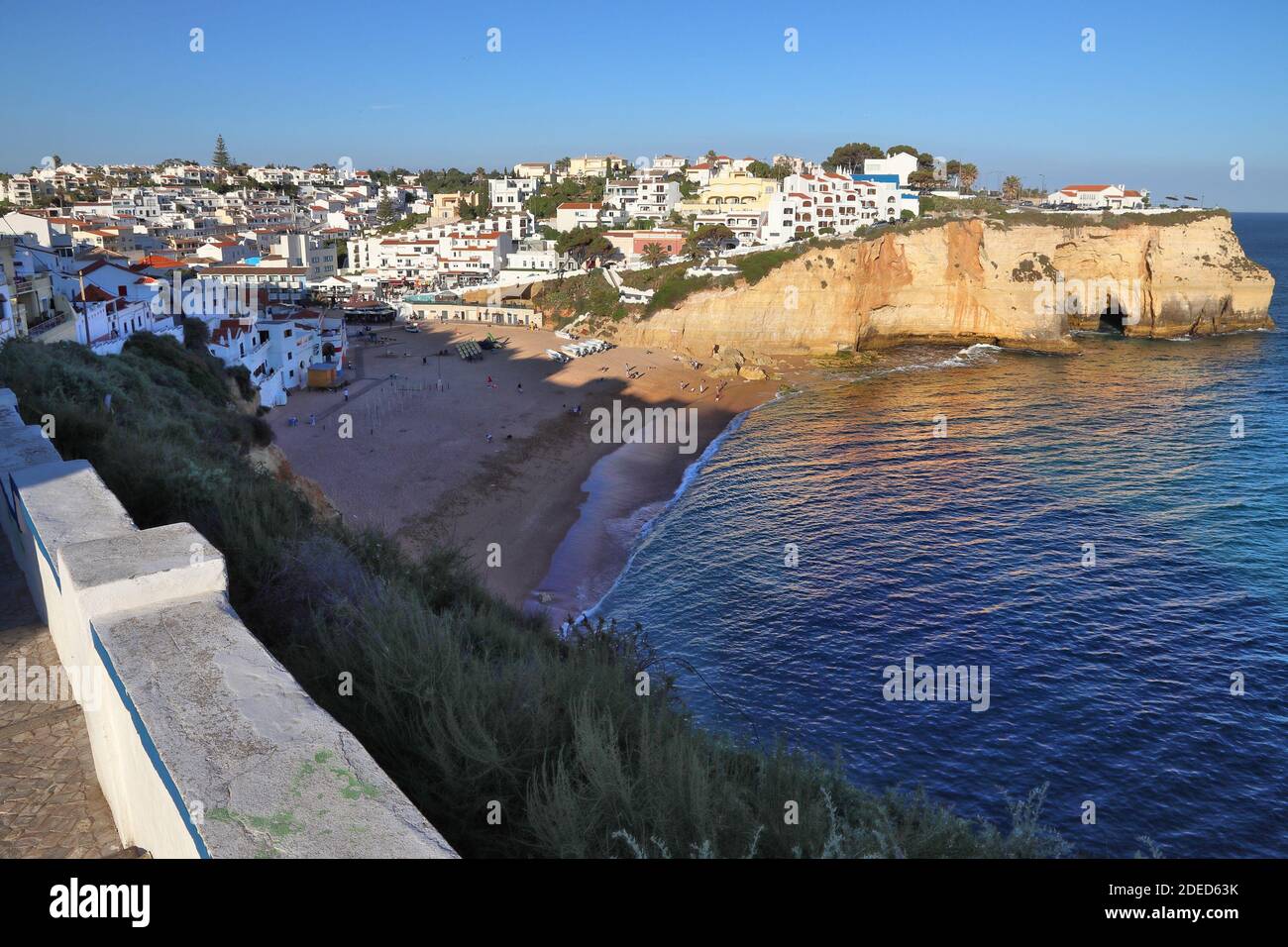 Carvoeiro cliff top town in Portugal - Algarve region Stock Photo - Alamy
