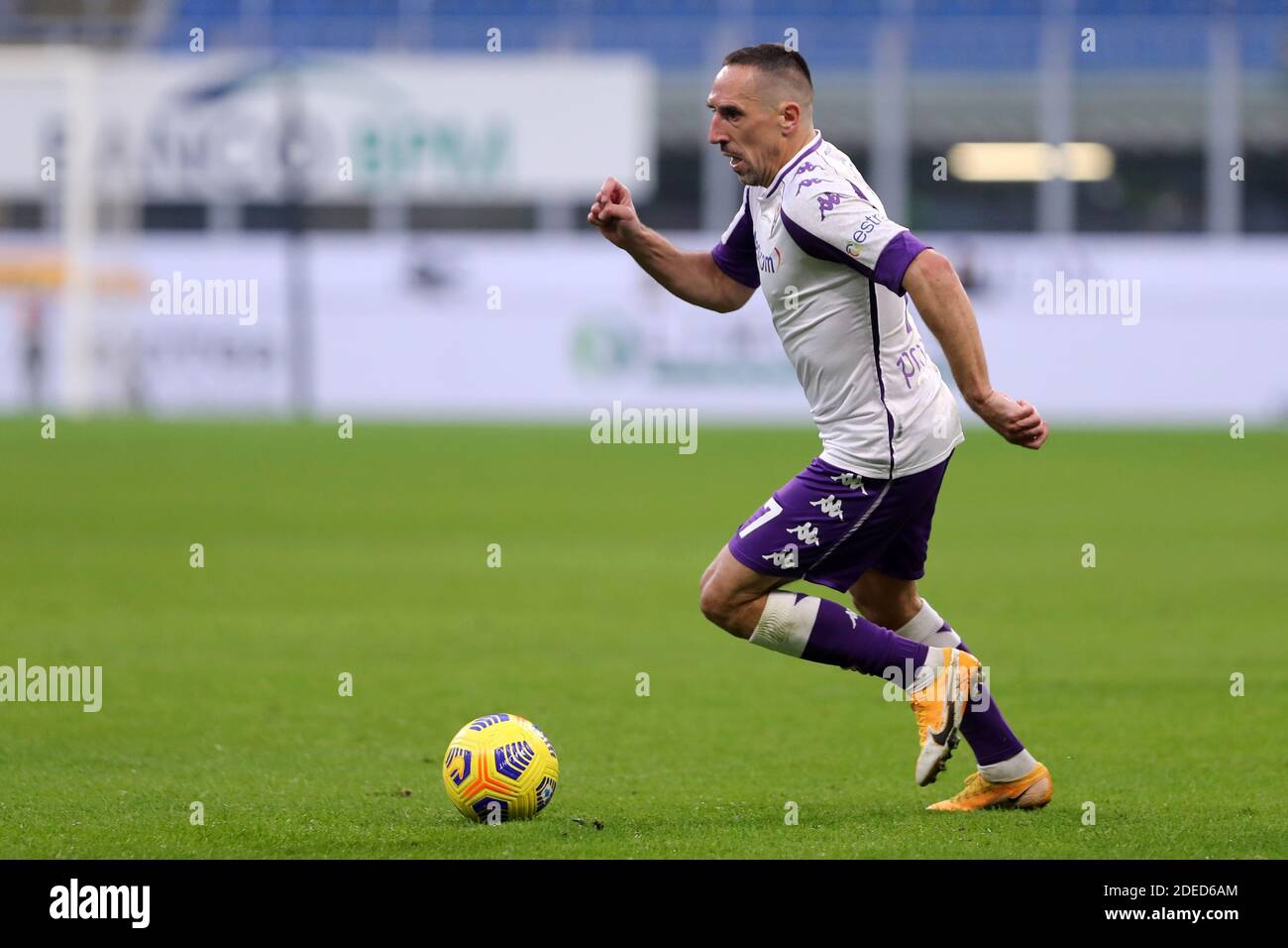 Franck Ribery of Acf Fiorentina in action during the Serie A match ...