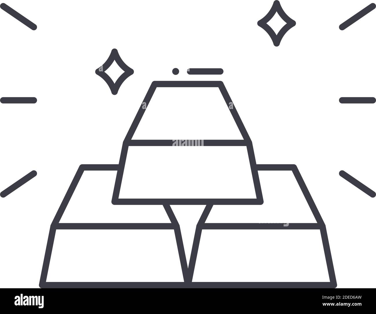 Gold standard icon, linear isolated illustration, thin line vector, web ...