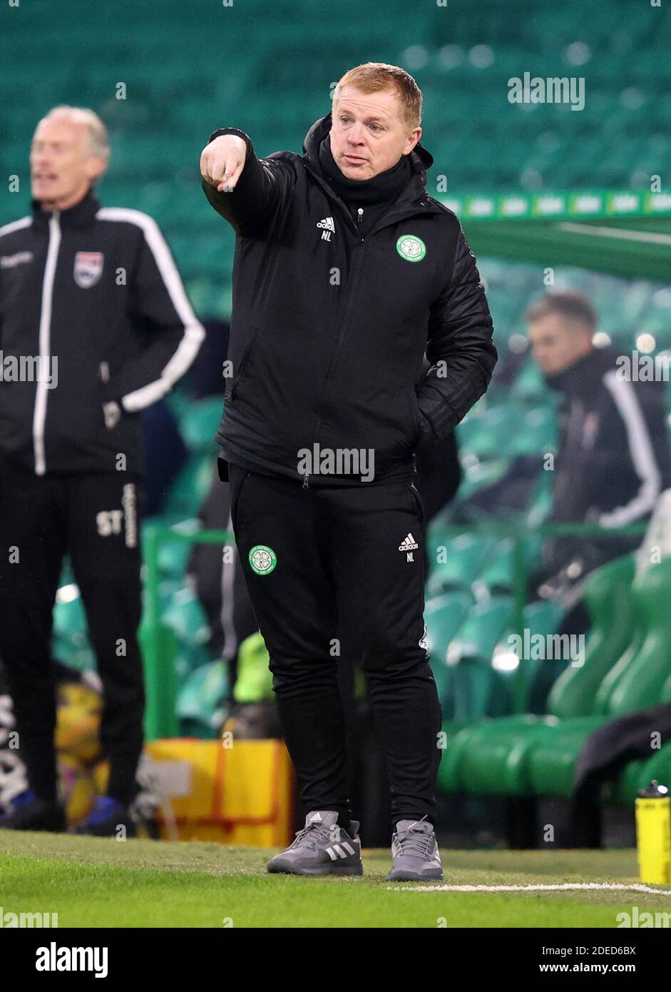 Celtic manager Neil Lennon during the Scottish Premier League match at ...