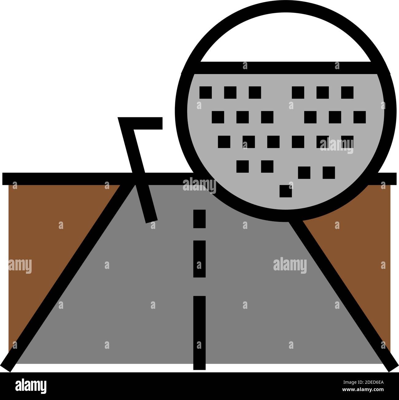 asphalt road color icon vector illustration Stock Vector Image & Art ...