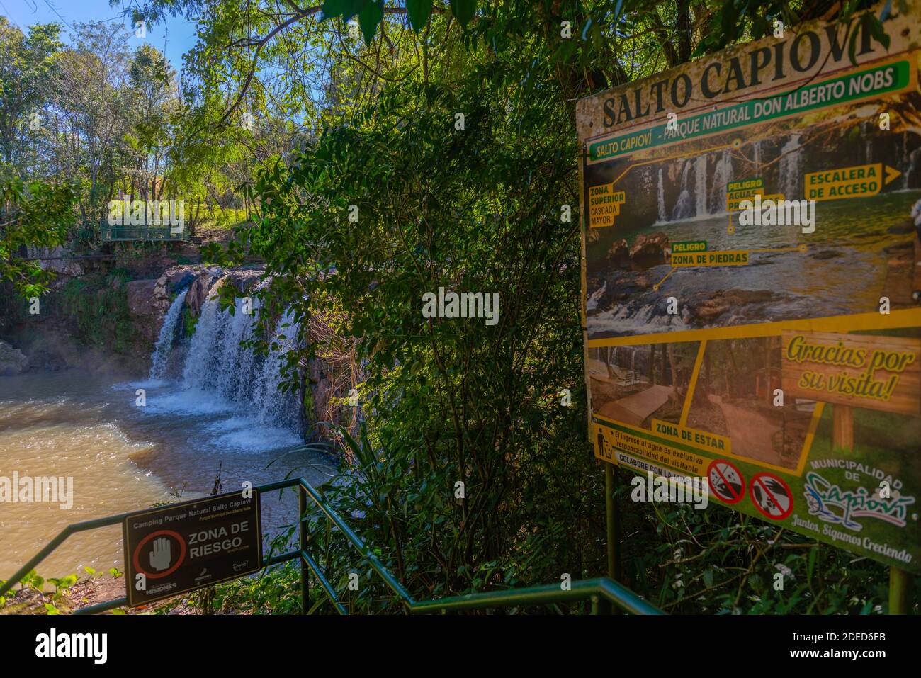 Salto Capiovi or Capiovi Falls in the Parque Natural Don Alberto Nobs ...