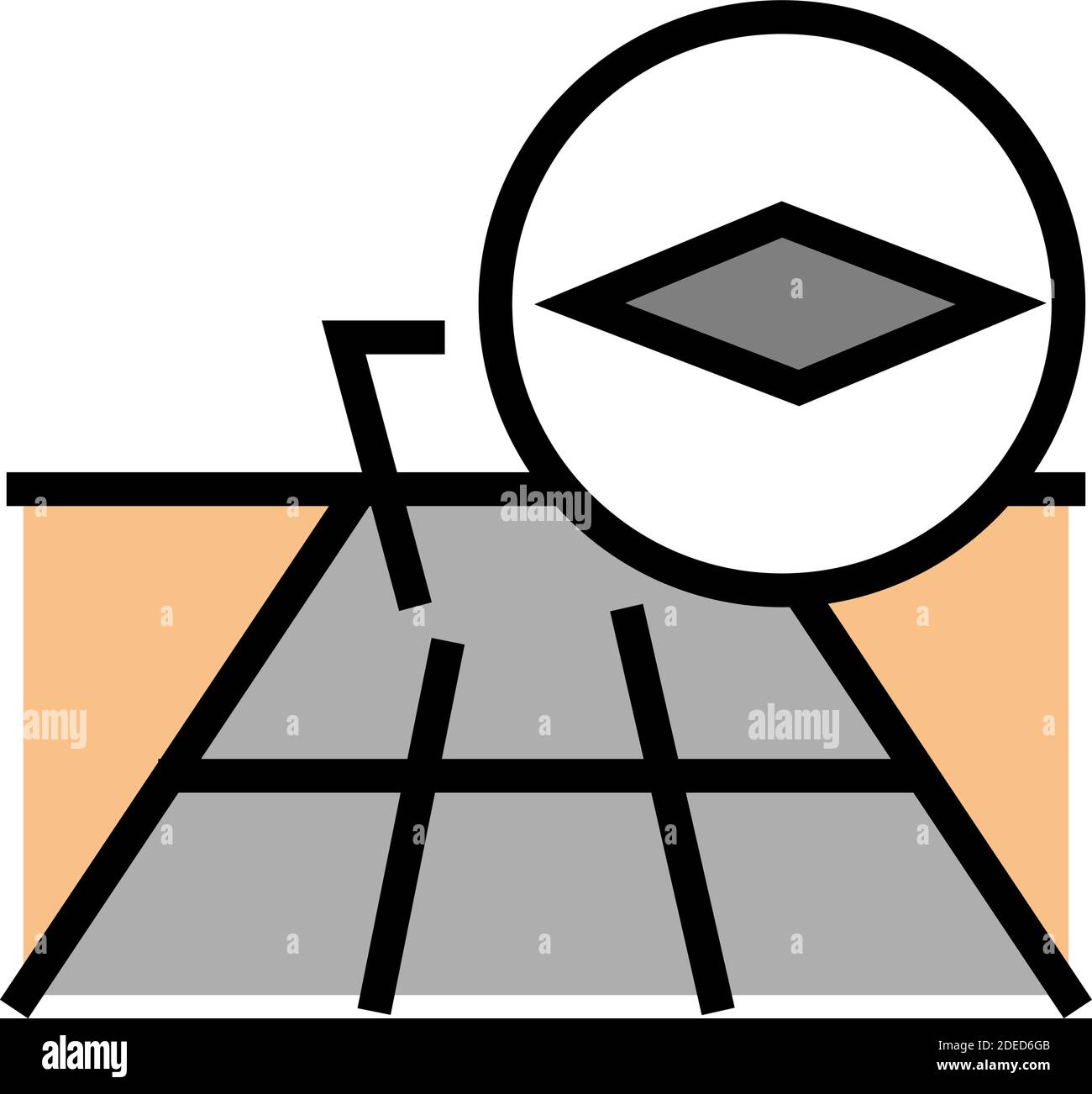 concrete slabs road color icon vector illustration Stock Vector Image ...