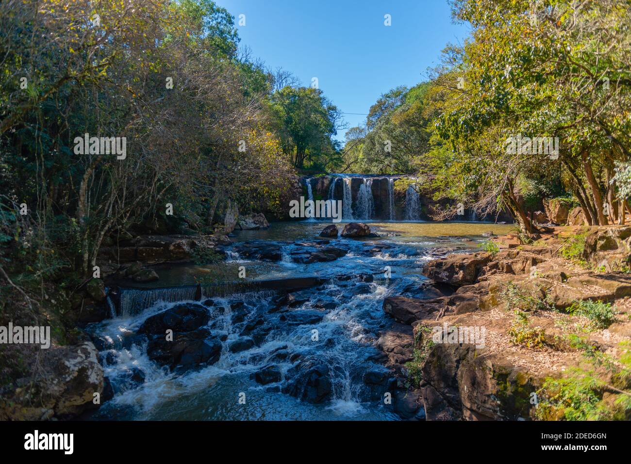 Salto Capiovi or Capiovi Falls in the Parque Natural Don Alberto Nobs ...