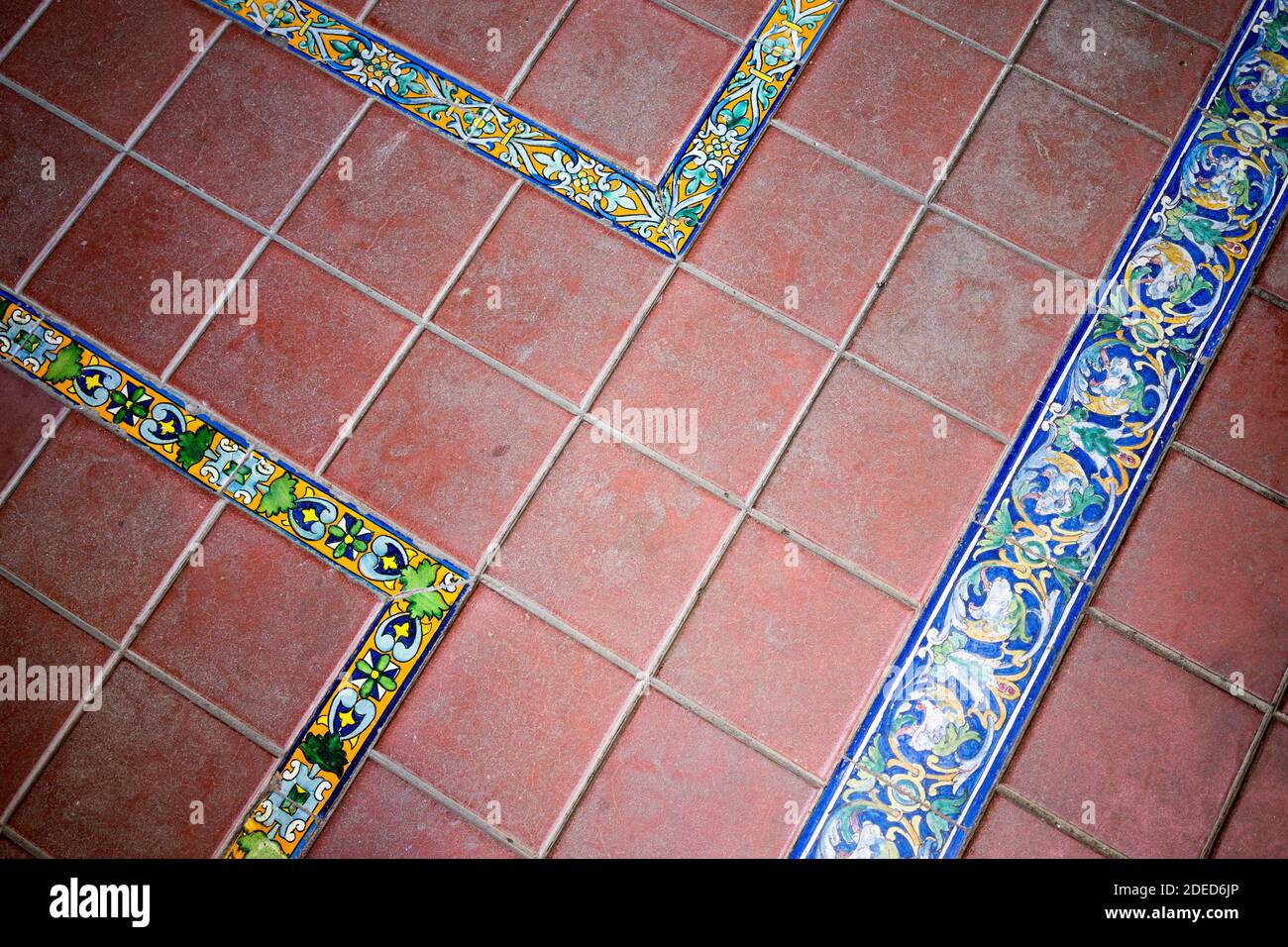Spanish moroccan pavement tiles Stock Photo - Alamy