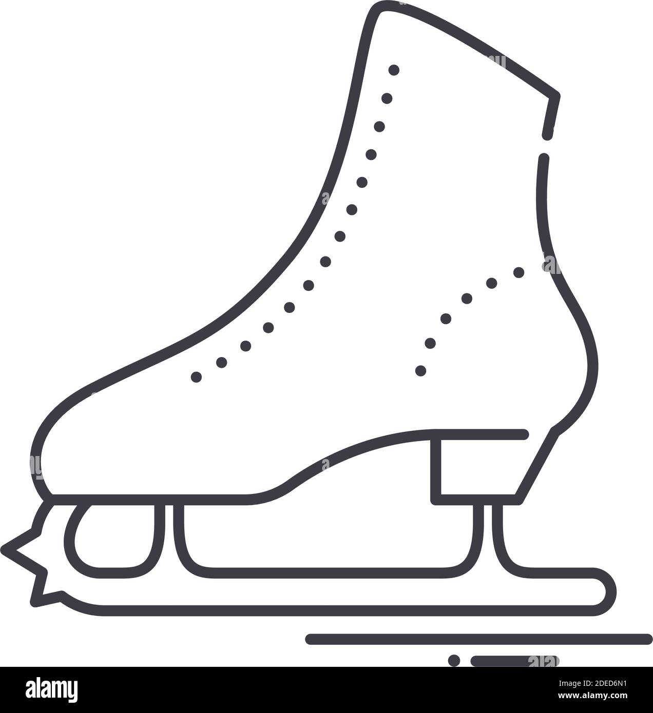 Ice skate icon, linear isolated illustration, thin line vector, web ...