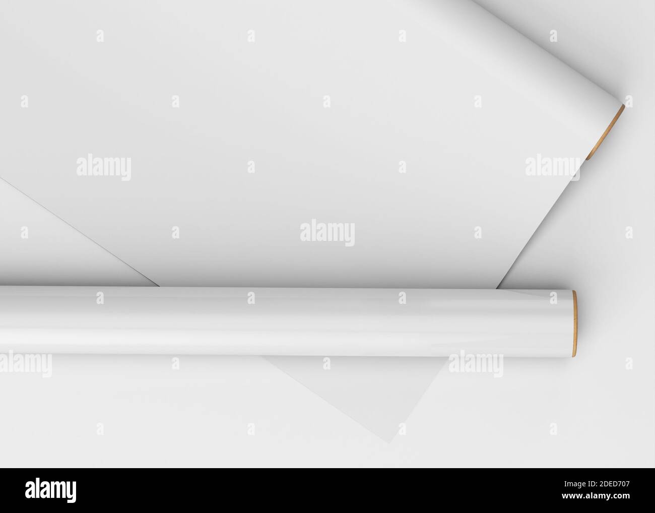 Wrapping paper mock up 3d rendering Stock Photo - Alamy