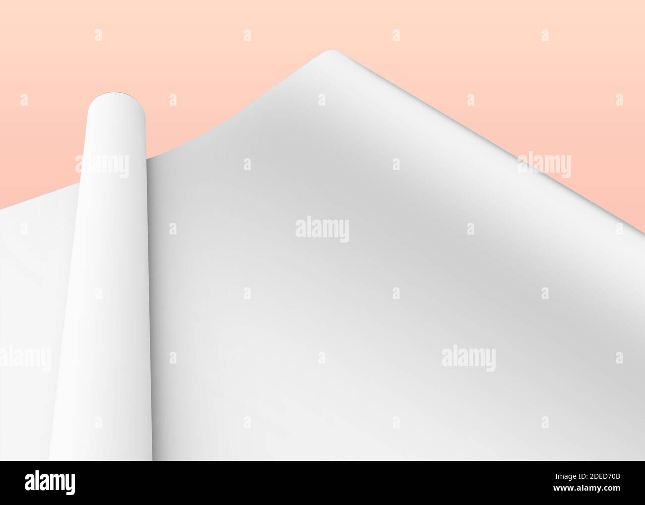 Wrapping paper mock up 3d rendering Stock Photo - Alamy