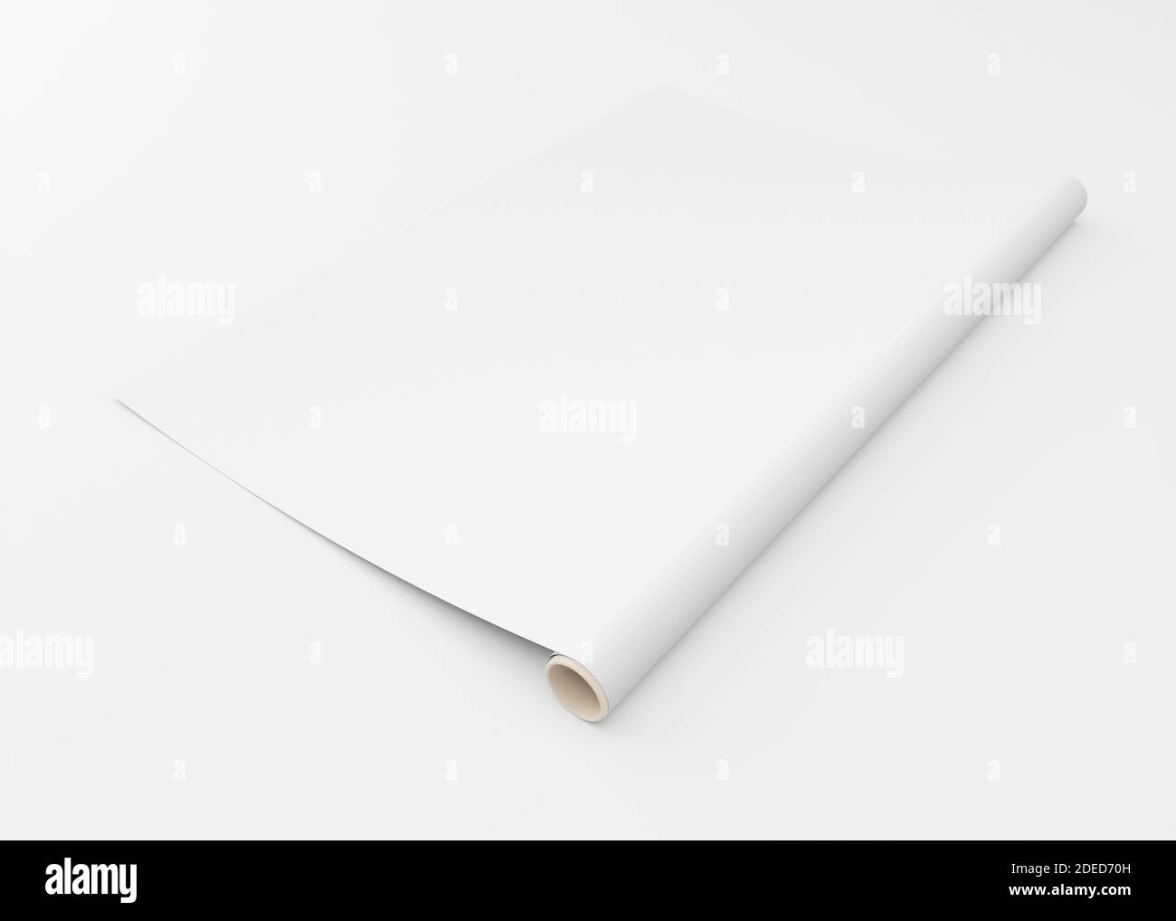 Wrapping paper mock up 3d rendering Stock Photo - Alamy