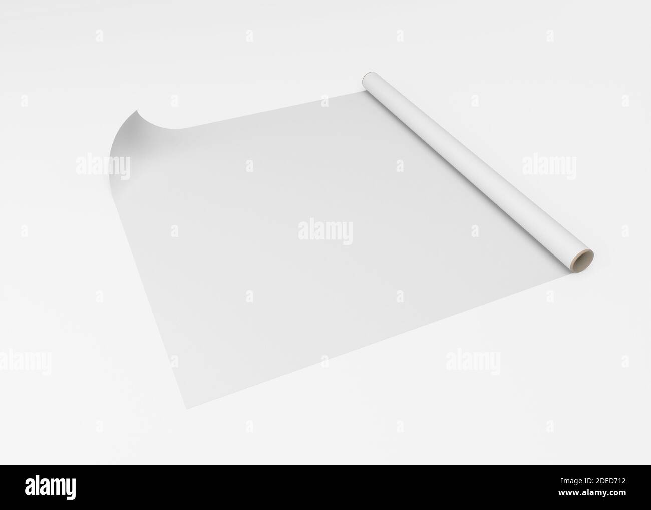 Wrapping paper mock up 3d rendering Stock Photo - Alamy