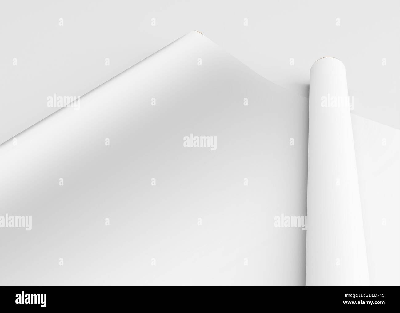 Wrapping paper mock up 3d rendering Stock Photo - Alamy