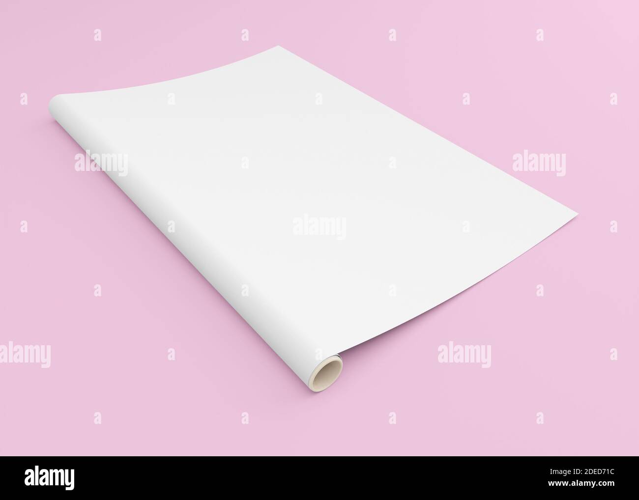 Wrapping paper mock up 3d rendering Stock Photo - Alamy