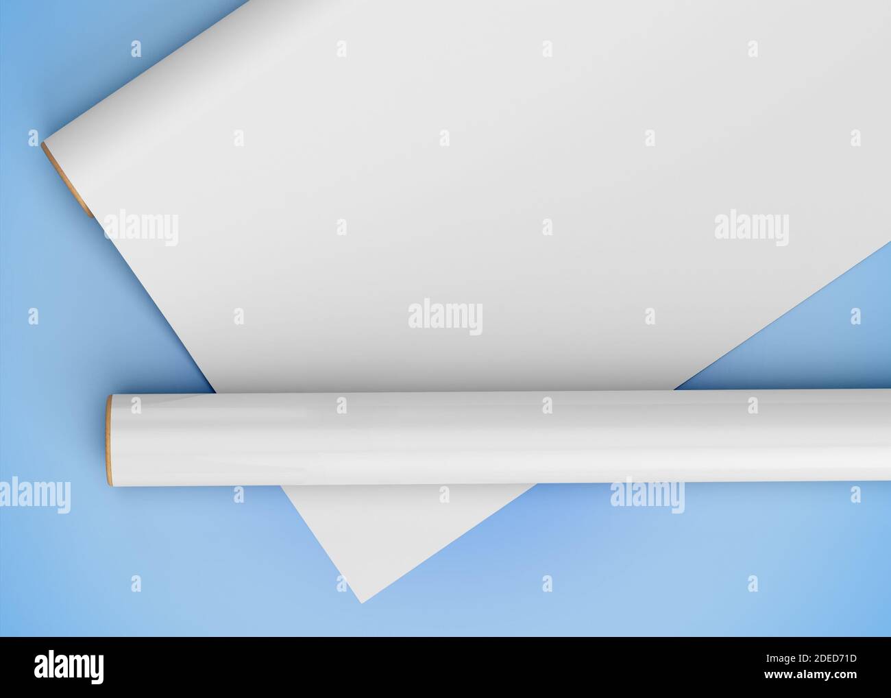 Wrapping paper mock up 3d rendering Stock Photo - Alamy