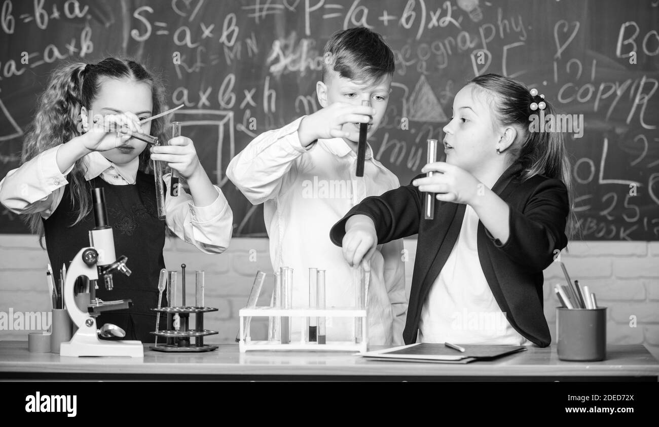 Lab microscope. Student preparing to the exams. Chemistry microscope ...