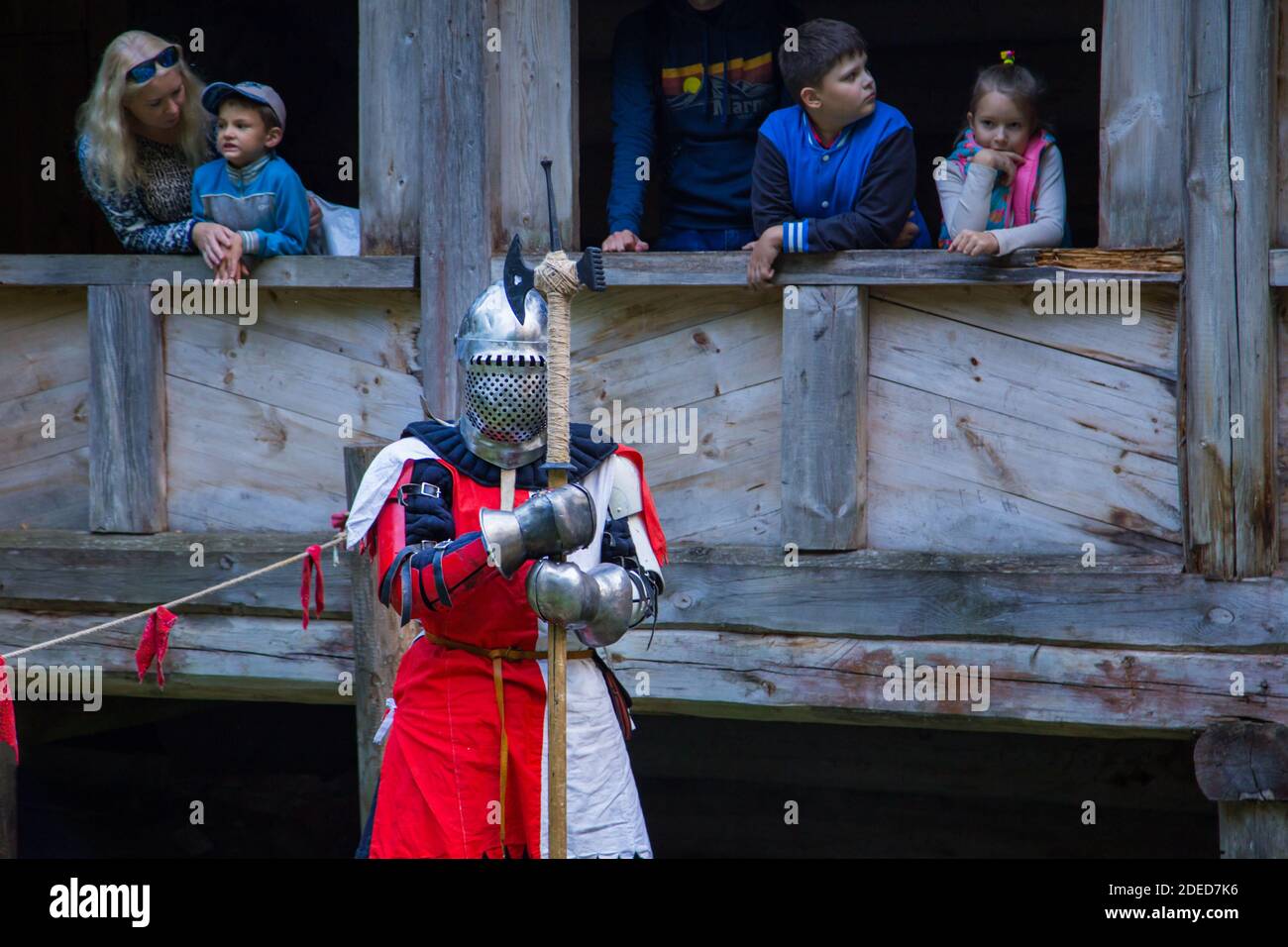 Portrait of medieval knight Stock Photo - Alamy