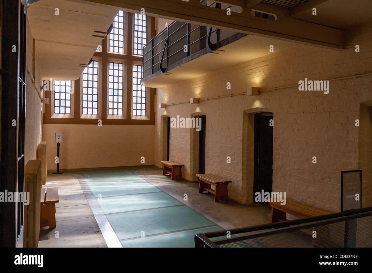 View of cell landings and cells inside the female section of the ...