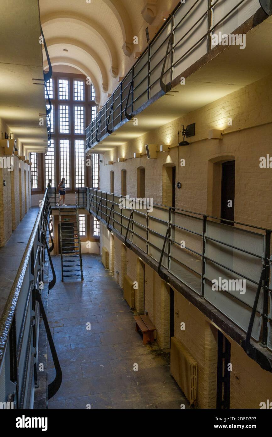 View of cell landings and cells inside the male section of the ...