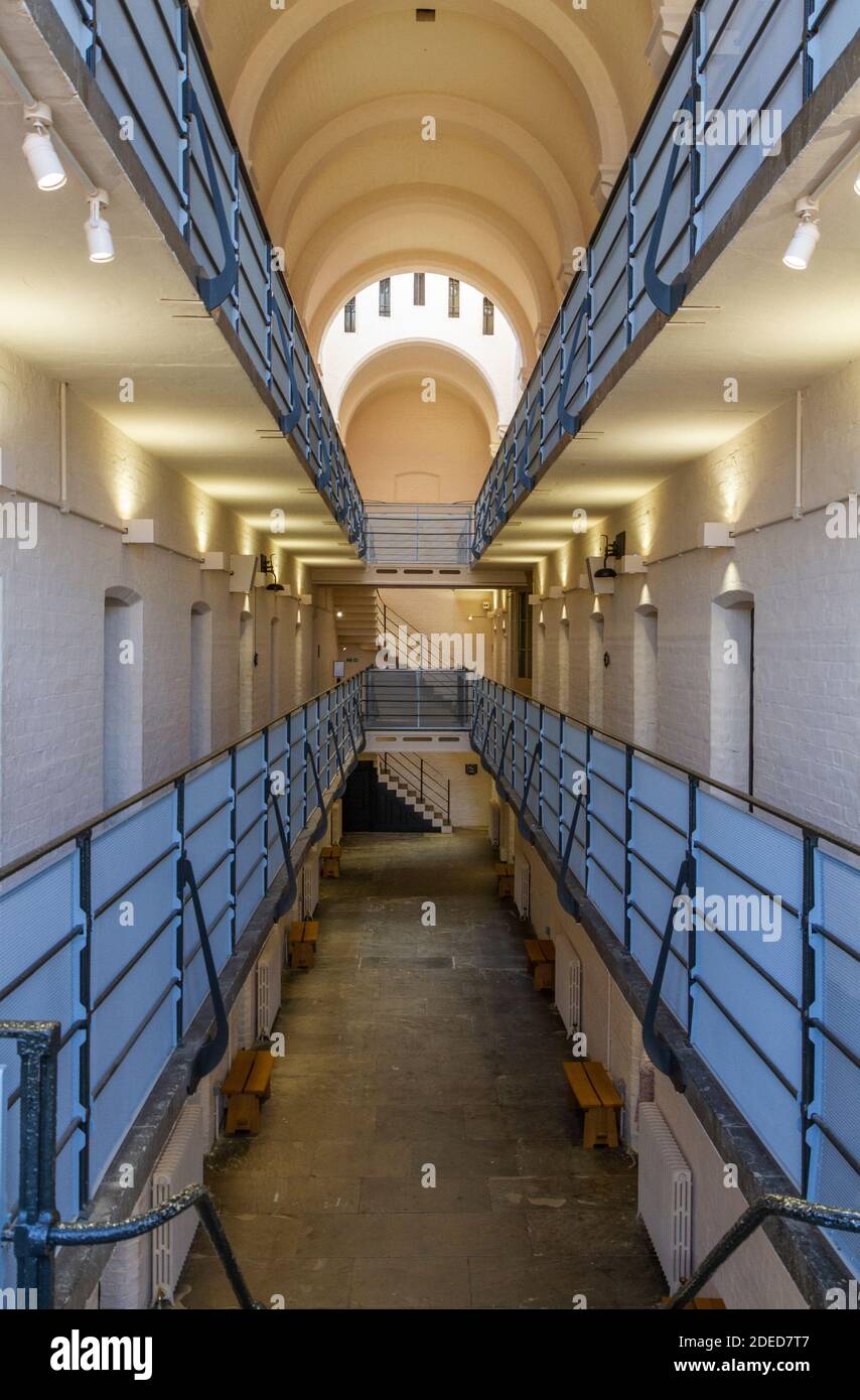 View of cell landings and cells inside the male section of the ...