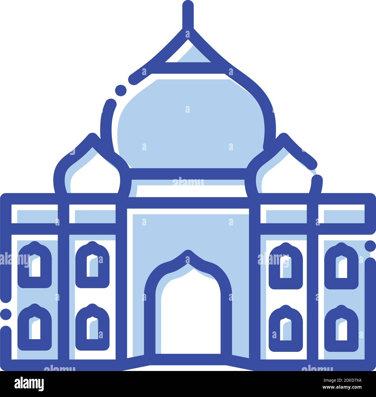 Taj Mahal, Agra, India, Temple fully editable vector icons Stock Vector ...