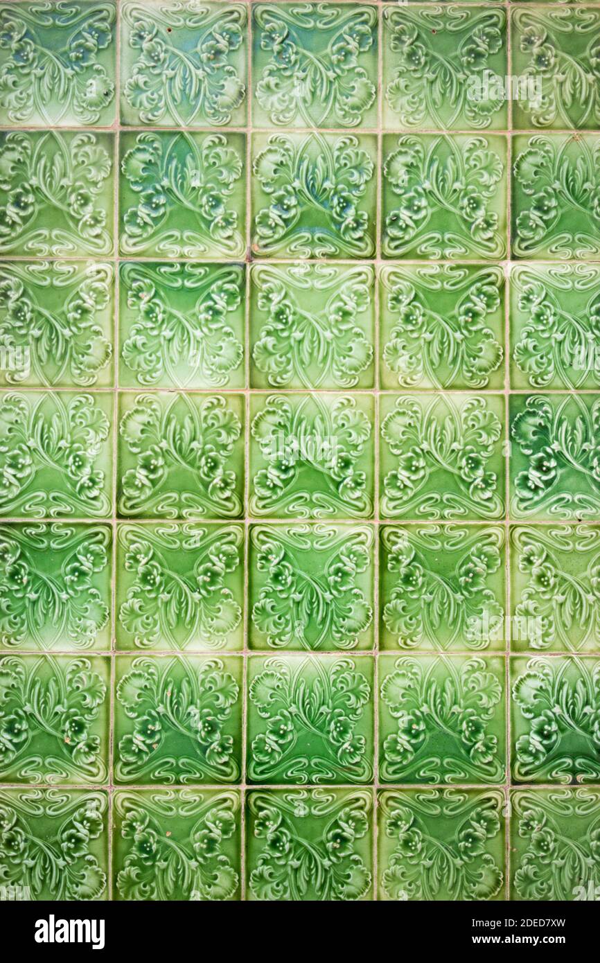 green 3d kitchen bathroom tiles Stock Photo - Alamy