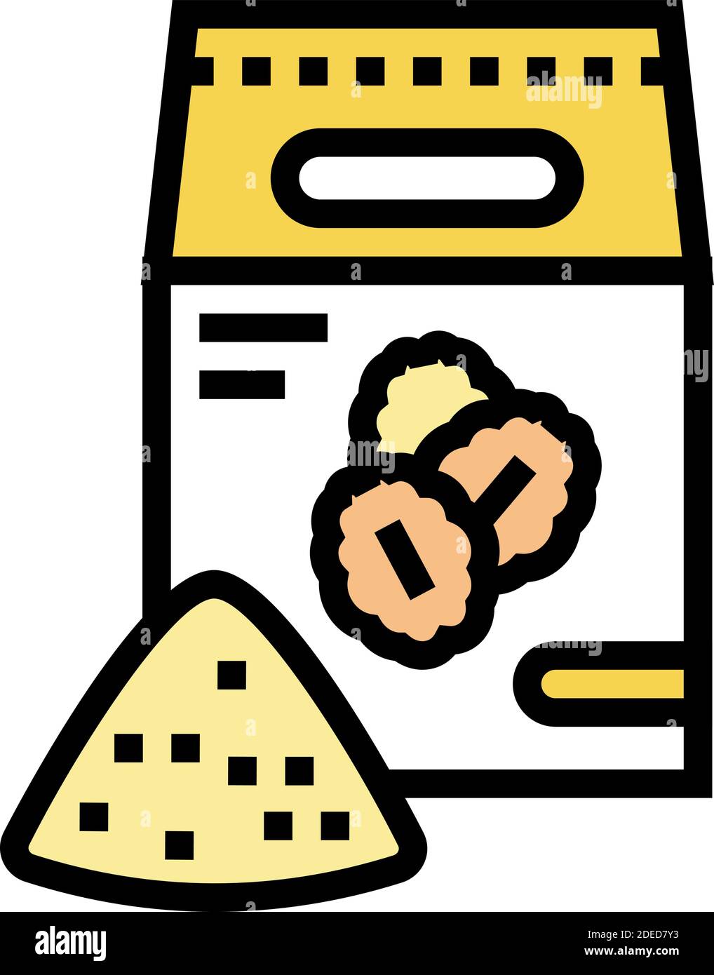 flour oat bag color icon vector illustration Stock Vector Image & Art ...