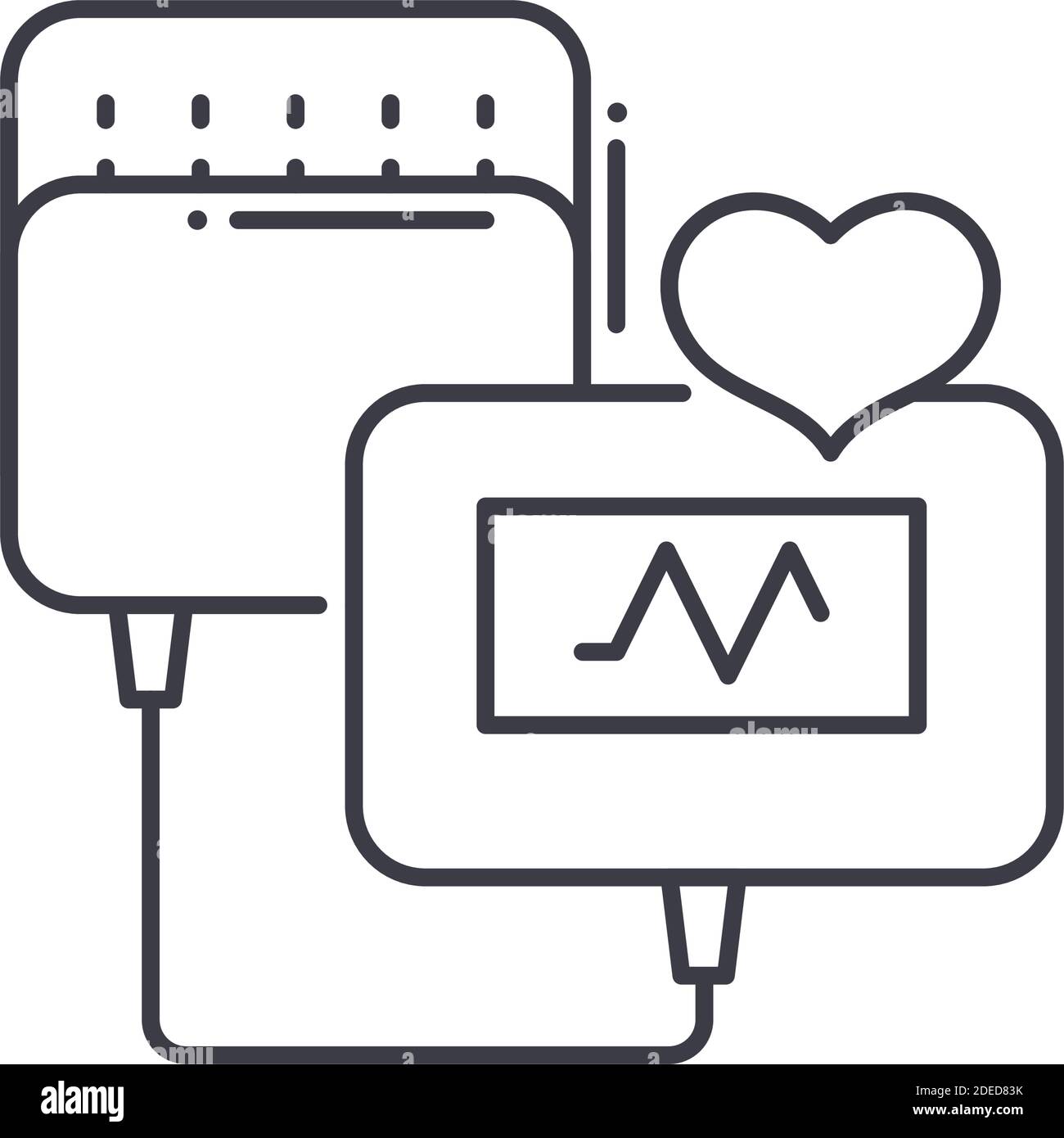 Hypertension icon, linear isolated illustration, thin line vector, web ...