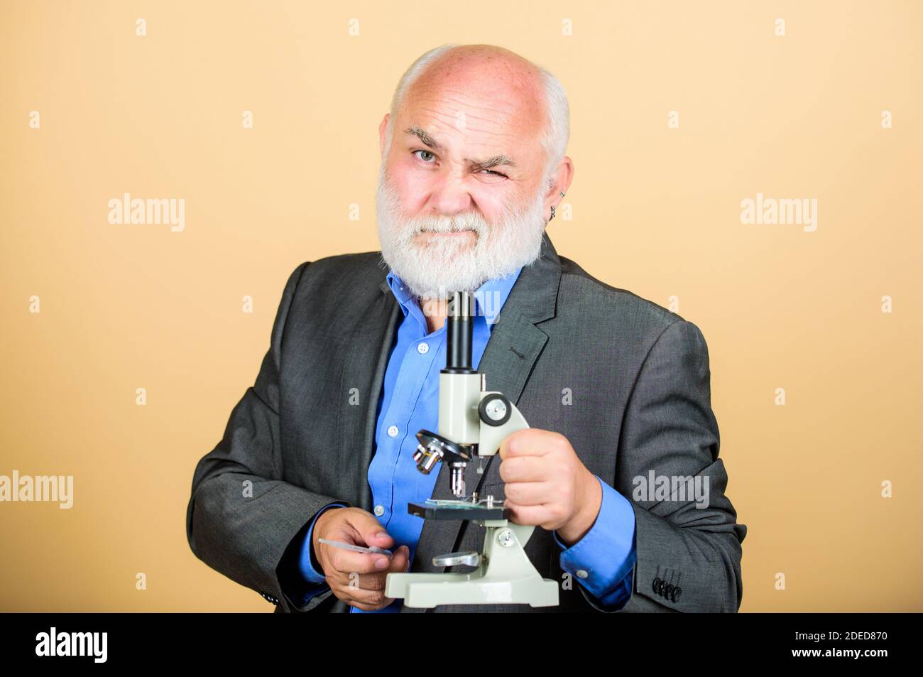 biology education. science lab. chemistry in school laboratory. mature ...