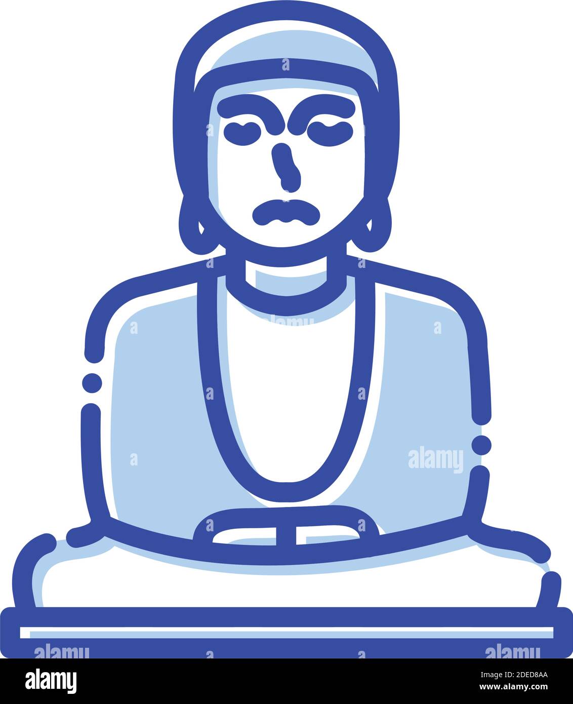 Great Buddha of Kamakura, Japan, Buddha, Kamakura fully editable vector ...