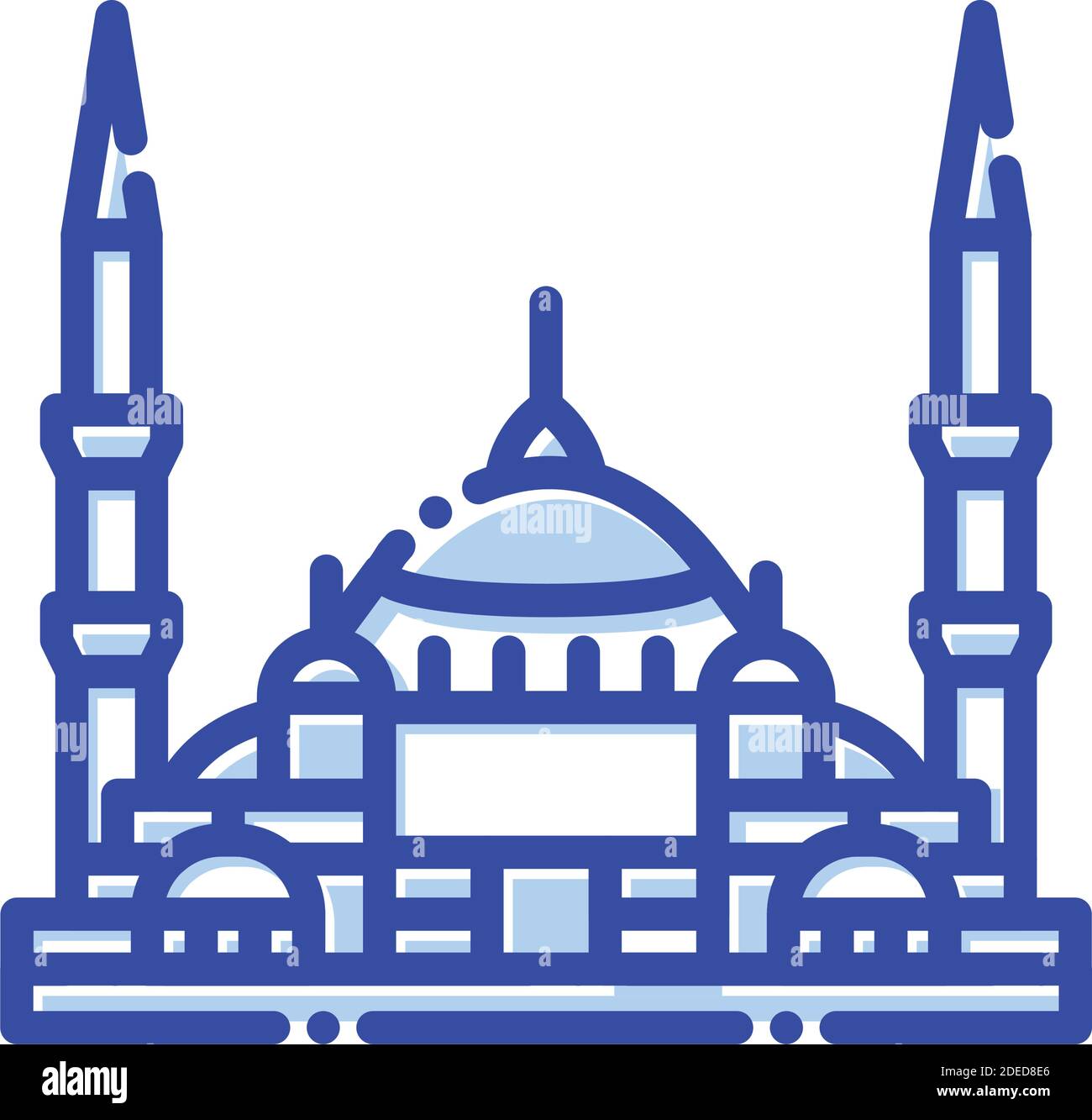 Blue Mosque, Istanbul,Turkey, Mosque fully editable vector icons Stock ...