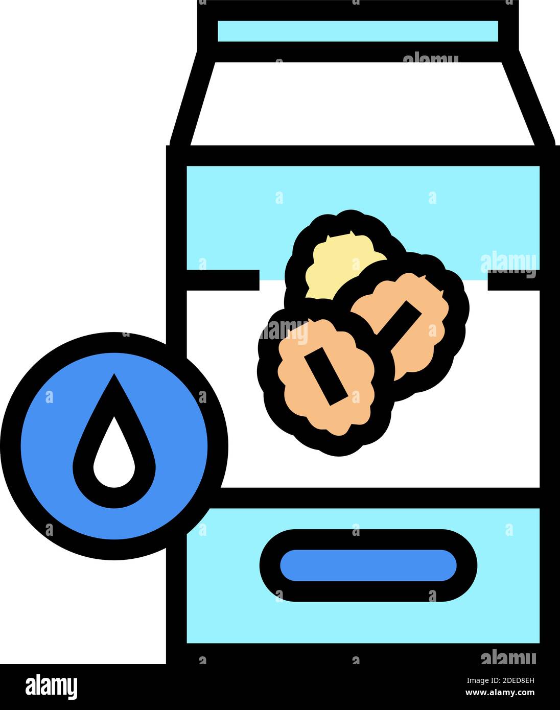 milk oat package color icon vector illustration Stock Vector Image ...