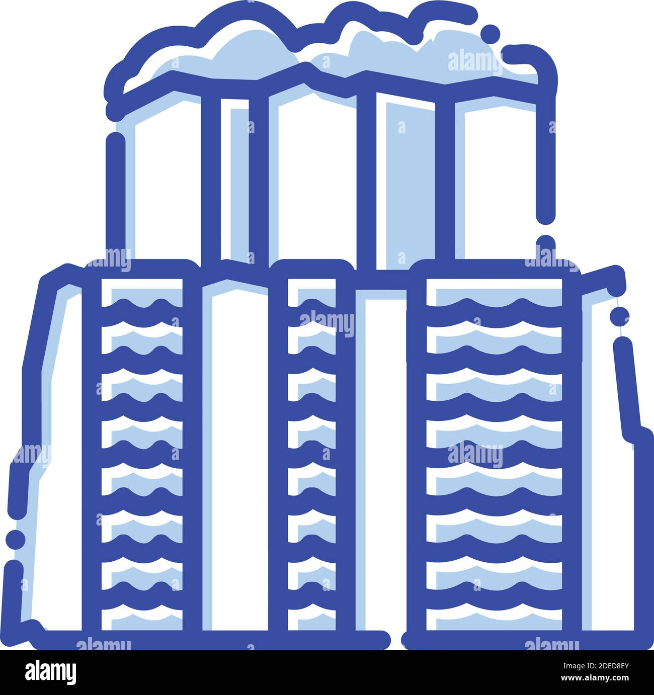 iguazu Falls, Waterfall, border of Brazil, border of Argentina fully ...