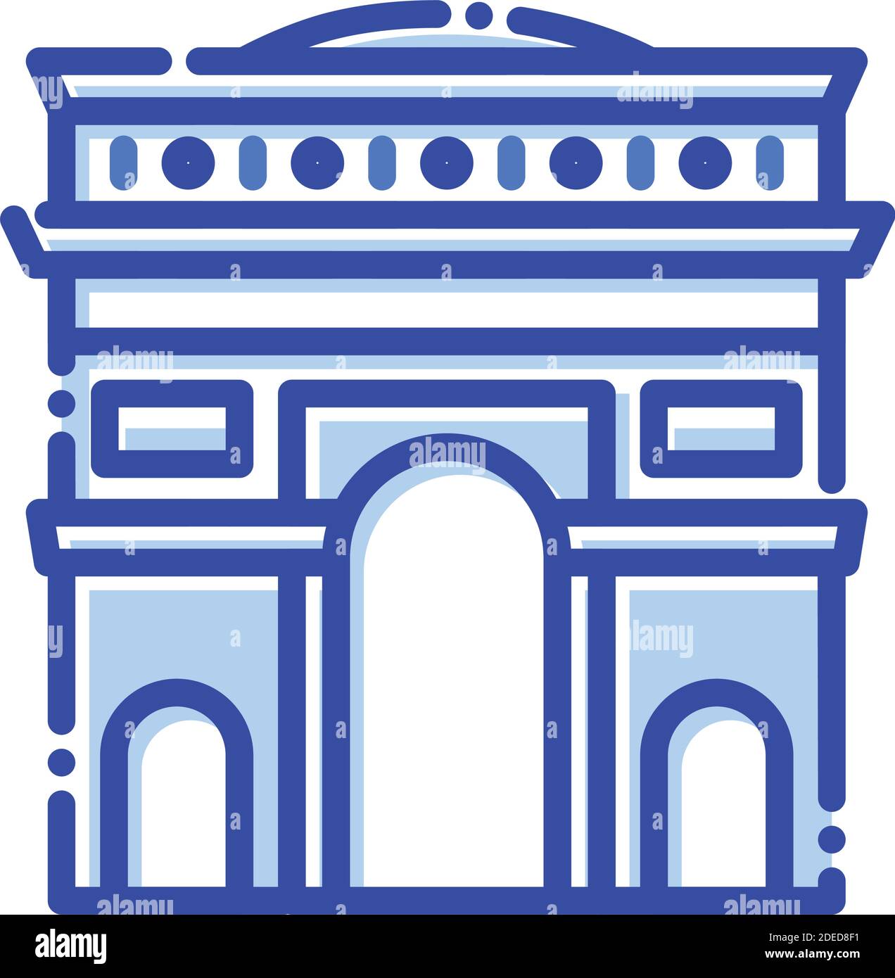 Arc de Triomphe, paris, France, europe fully editable vector icons ...