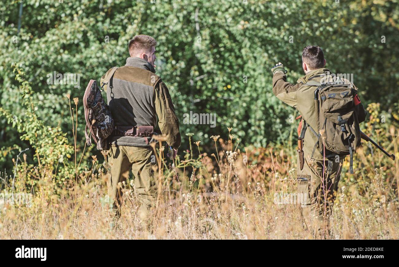 Army forces. Camouflage. Friendship of men hunters. Hunting skills and ...