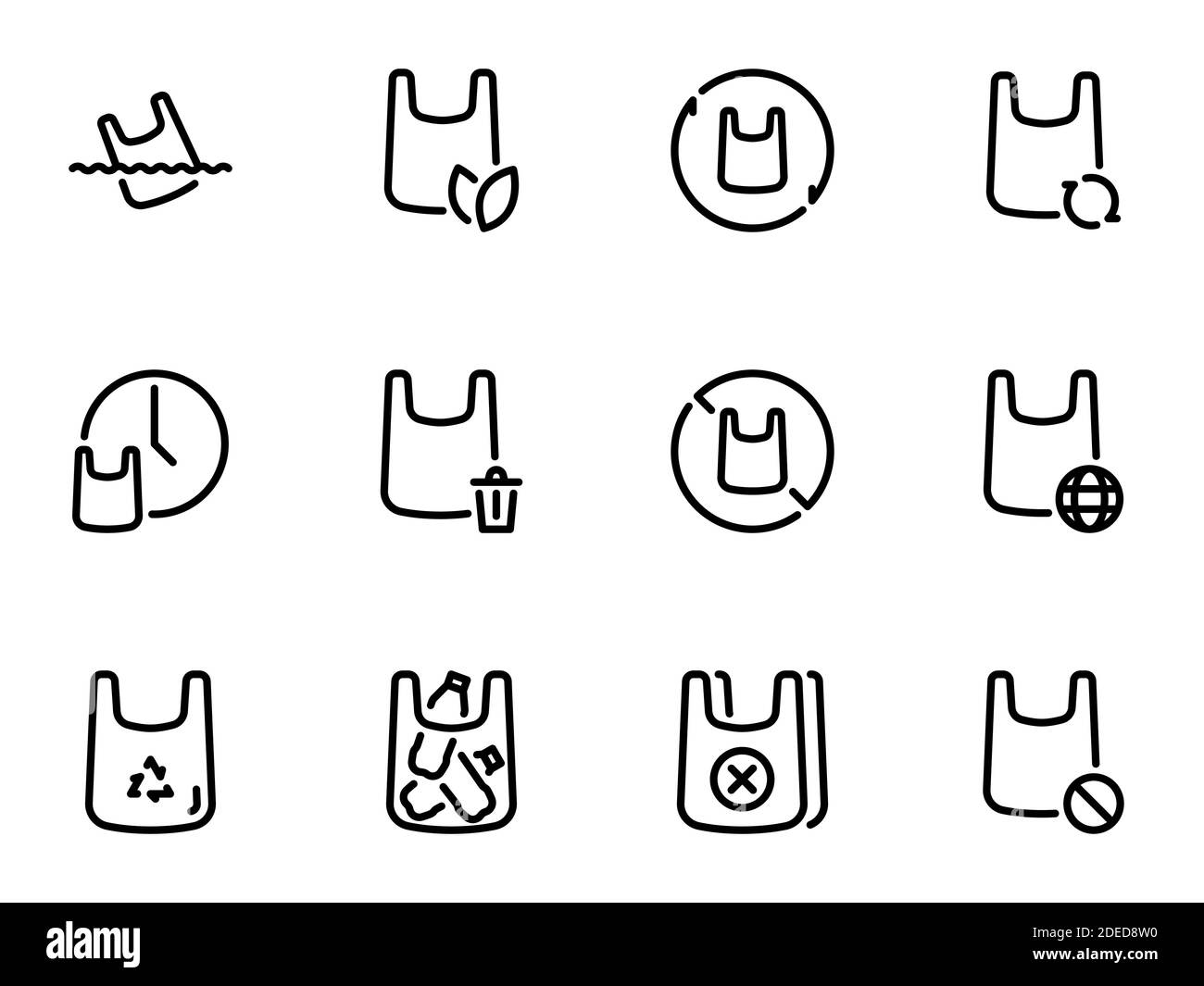 Set of black vector icons, isolated on white background, on theme ...