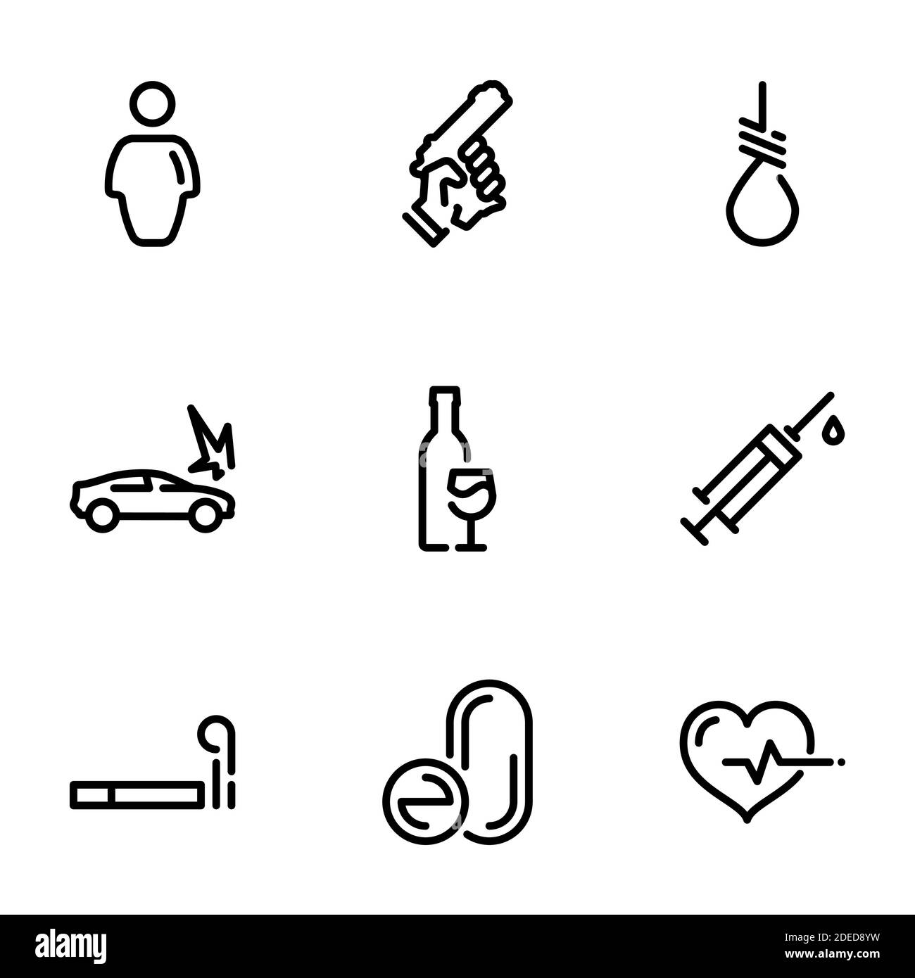 Drug death rate Stock Vector Images - Alamy