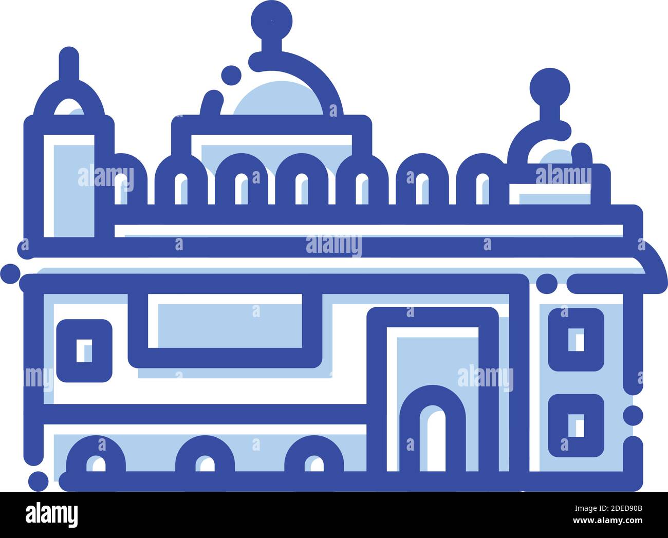 Golden Temple, Amritsar, India, Harmandir Sahib fully editable vector ...