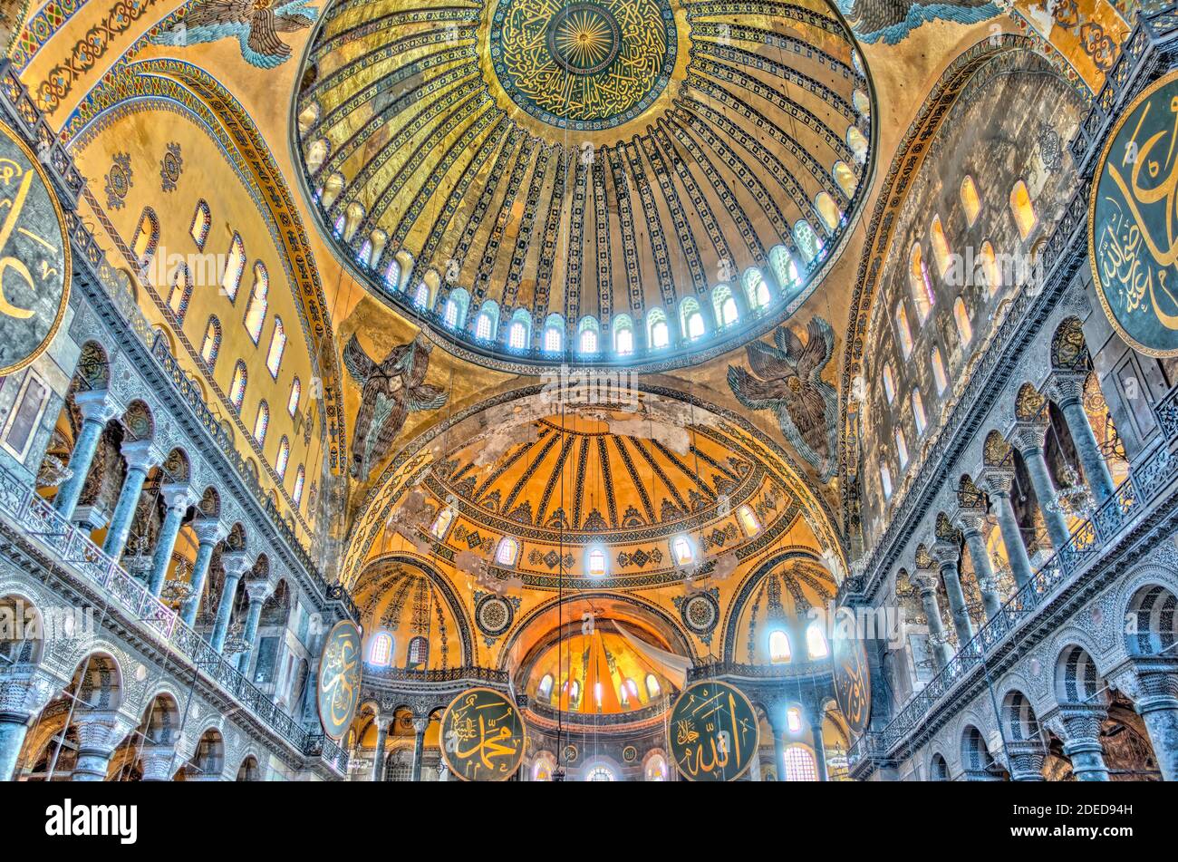 Hagia Sophia Church Interior, HDR Image Stock Photo - Alamy